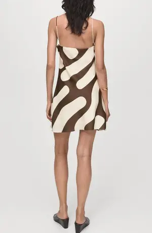 Mango Printed Sleeveless Mini Dress