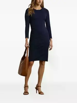 Ralph Lauren Button-detail Midi Dress - Blue