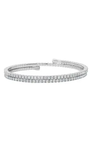 CRISLU Round Cubic Zirconia Adjustable Wrap Bracelet
