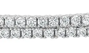 CRISLU Round Cubic Zirconia Adjustable Wrap Bracelet - Pure Platinum/clear Stone