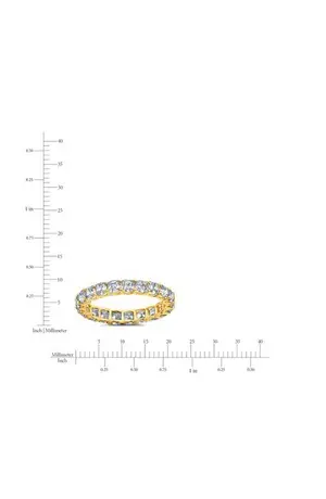 CRISLU Asscher Cubic Zirconia Eternity Ring
