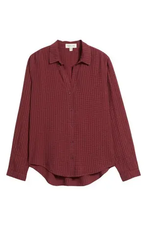 CLOTH & STONE Classic Button-up Shirt - Merlot Harvest