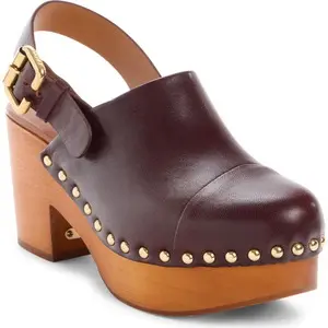 Chloé Jeanette Slingback Platform Clog - Burnt Purple