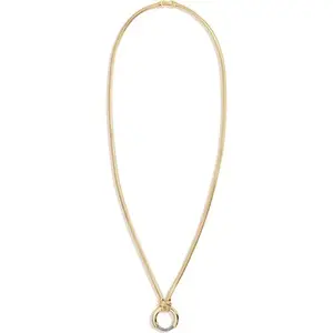 Demarson Kelsey Pendant Necklace - Gold/pave