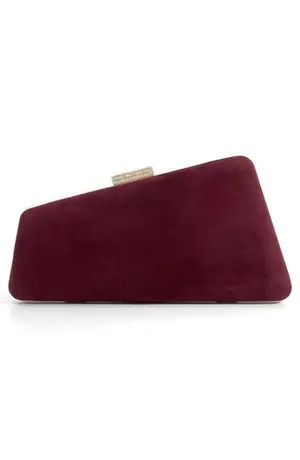 Dune London Balancing Frame Clutch - Burgundy