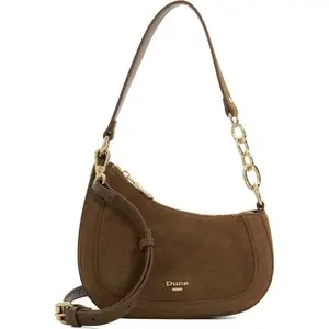 Dune London Direction Shoulder Bag With Chain Detail - Sand