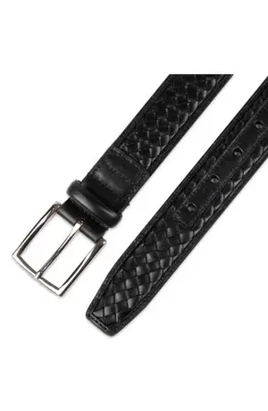 Cole Haan Woven Leather Belt - Black