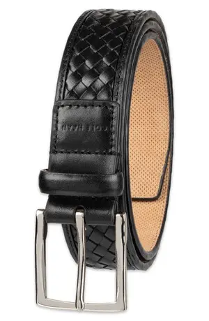 Cole Haan Woven Leather Belt - Black
