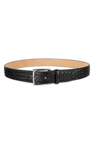 Cole Haan Woven Leather Belt - Black