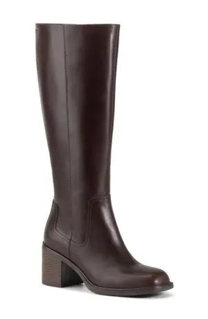 VAGABOND SHOEMAKERS Knee High Stacked Heel Boots - Chocolate