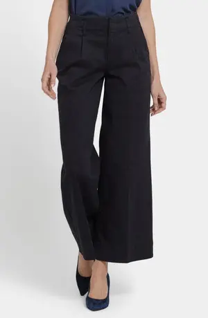 NYDJ Mona Wide Leg Trousers - Black