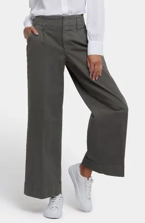 NYDJ Mona Wide Leg Trousers - Vine Leaf