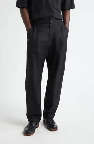 Herno Wool Blend Straight Leg Pants