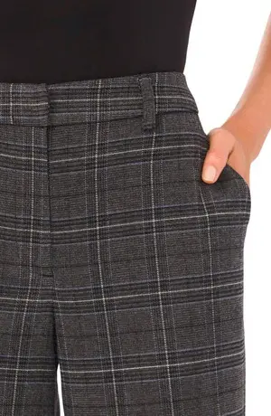 Halogen Plaid Straight-leg Trousers