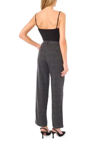Halogen Plaid Straight-leg Trousers
