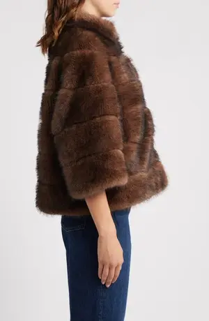 LoveShackFancy Gelman Faux Fur Jacket