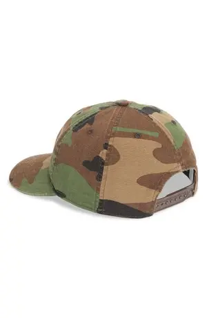 Double Rl Camo Print Cotton Ripstop Snapback Cap