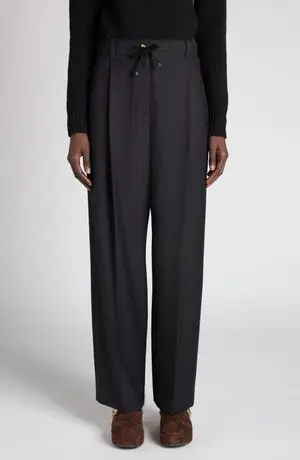 Moncler Drawstring Wool Trousers