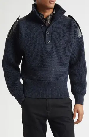 Burberry Button Detailed Sweaters For Men