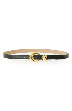 B-low The Belt Cassian Mini Leather Belt - Black Gold