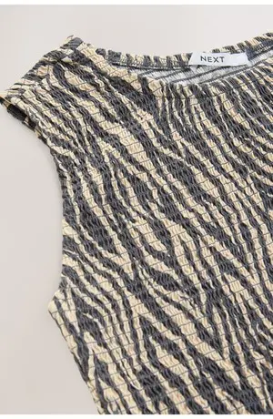NEXT Asymmetric Sleeveless Shirred Top