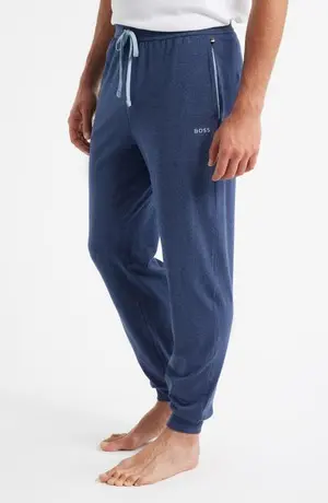 BOSS Mix Match Stretch Cotton Pajama Pants - Open Blue
