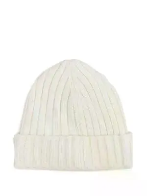 C.P. COMPANY Ribbed Beanie With Logo