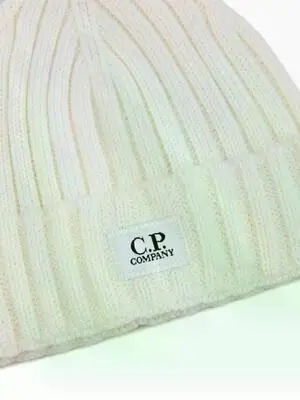 C.P. COMPANY Ribbed Beanie With Logo