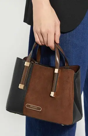 Dune London Convertible Crossbody Tote - Dark Brown