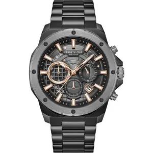 KENNETH COLE Chronograph Bracelet Watch - Black