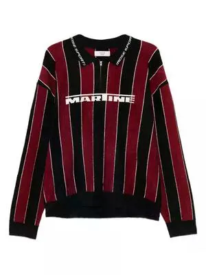 Martine Rose Striped Polo Shirt - Red