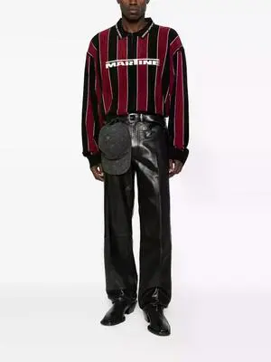 Martine Rose Striped Polo Shirt - Red