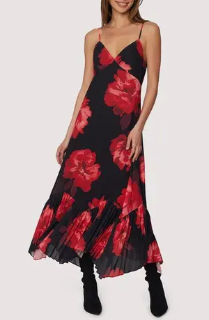 LOST + WANDER Scarlet Melody Midi Dress