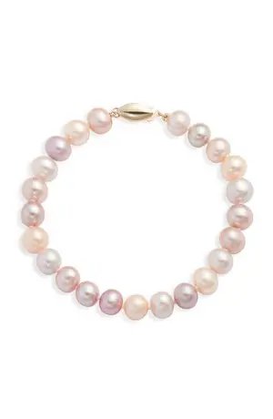 Nordstrom Freshwater Pearl Bracelet - Blush- 14k Yellow Gold