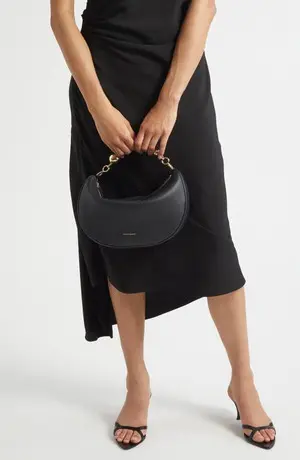 Strathberry Crescent Moon Leather Shoulder Bag