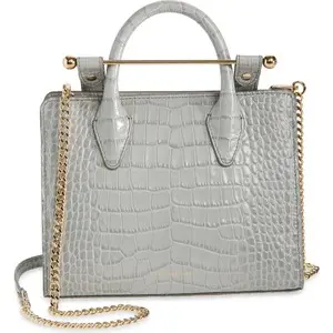 Strathberry Mini Croc Embossed Leather Tote