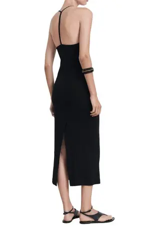 Mango Sleeveless Midi Dress - Black