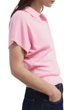 Mango Polo Sweater - Pink