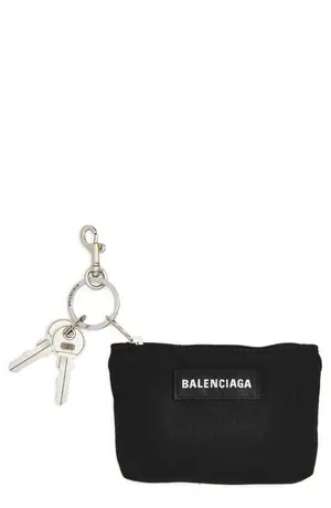 Balenciaga Keyring Zip Pouch - Black
