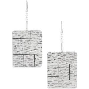 Isabel Marant Étoile Blackened Tile Drop Earrings - Silver