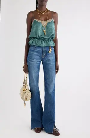 Chloé Split Hem Straight-leg Jeans
