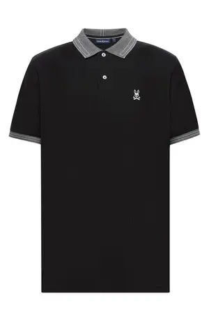 Psycho Bunny Murphy Pima Cotton Piqué Polo - Black