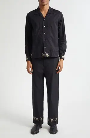 BODE Pointer Embroidered Button-up Shirt