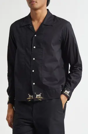 BODE Pointer Embroidered Button-up Shirt