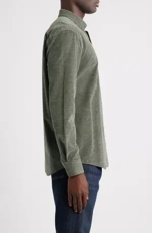 Johnston & Murphy Textured Cotton Button-down Shirt