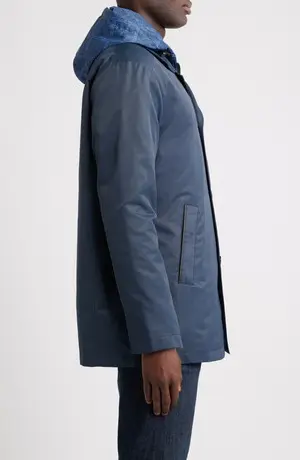 Johnston & Murphy Upton Water Resistant Raincoat With Removable Liner