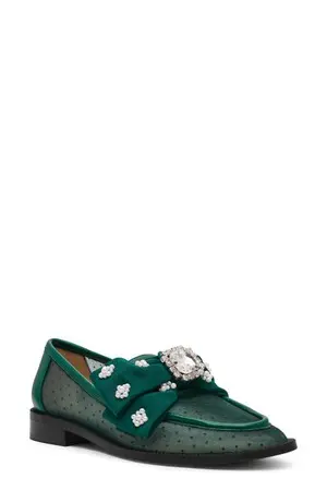 Betsey Johnson Pointed Toe Mesh Flat - Emerald