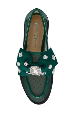 Betsey Johnson Pointed Toe Mesh Flat - Emerald
