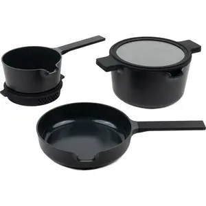 ALVA Neat 5-piece Nesting Ceramic Cookware Set - Black
