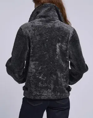 BLUE DUCK Genuine Shearling Moto Jacket